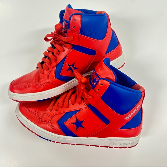 Converse | Shoes | Converse Weapon 86 Red Blue White Larry Bird Magic ...